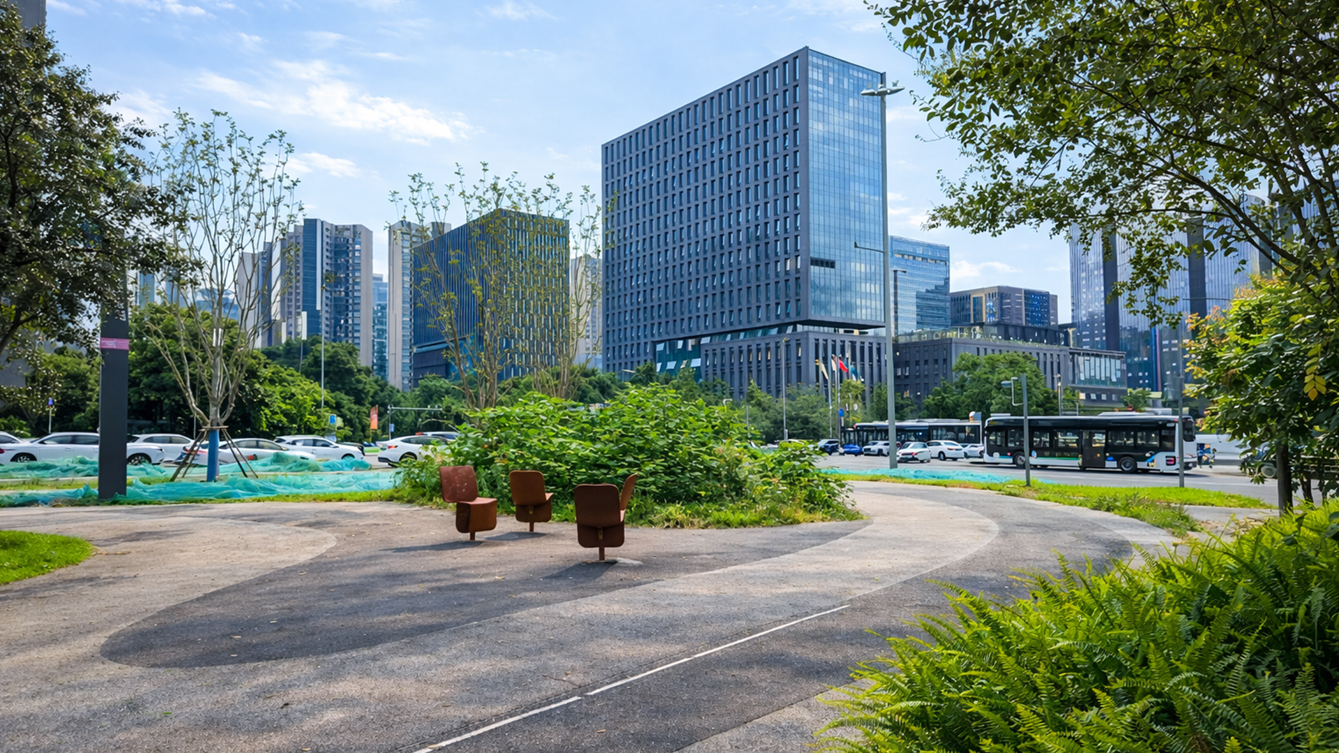 Chengdu une vida moderna e design sustentável