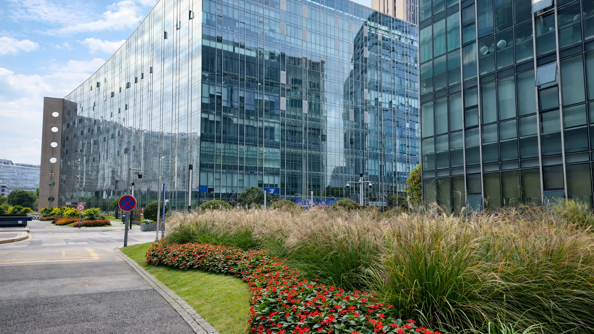 Chengdu üzleti negyede olyan, mint egy kert