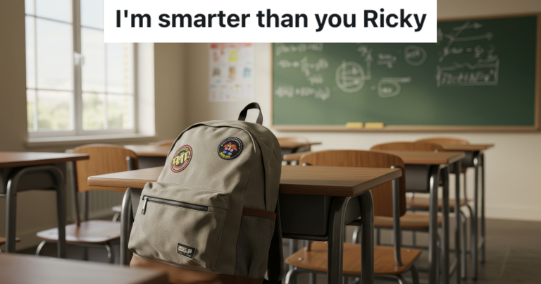 Annoying kid in class kept kicking the back of his chair, so a crafty ...