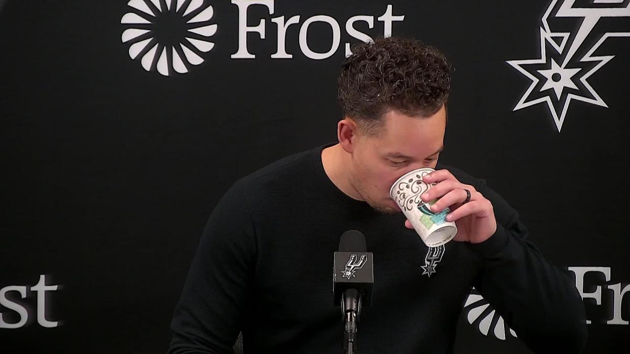 UTA 127, SAS 114: Spurs coach Mitch Johnson postgame media availability
