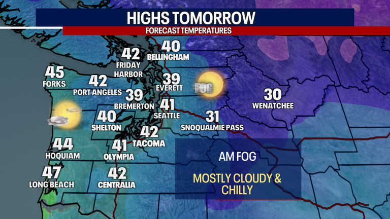 Seattle weather: Freezing nights this weekend