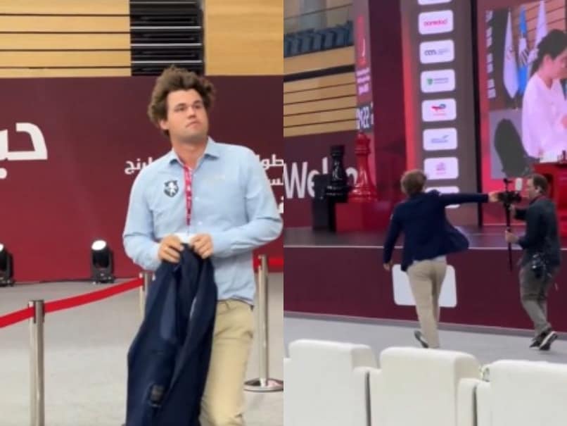 Watch: Magnus Carlsen pushes cameraman after losing FIDE World Rapid ...