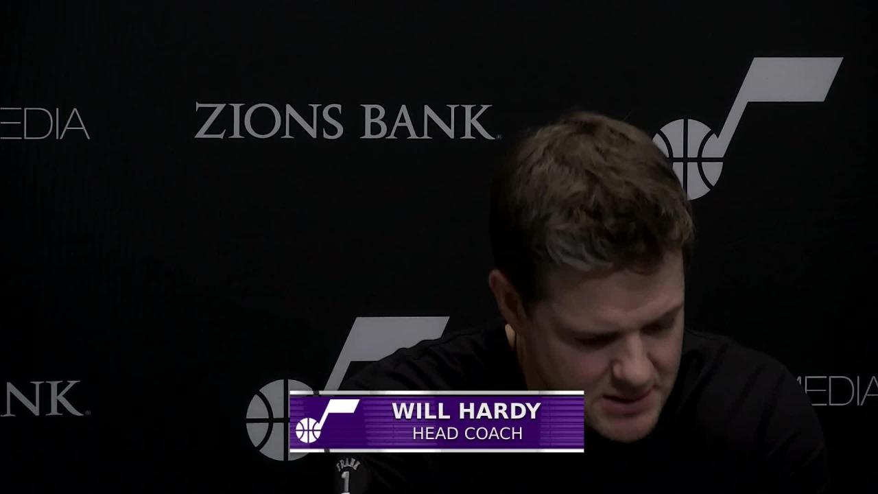UTA 127, SAS 114: Jazz coach Will Hardy postgame media availability