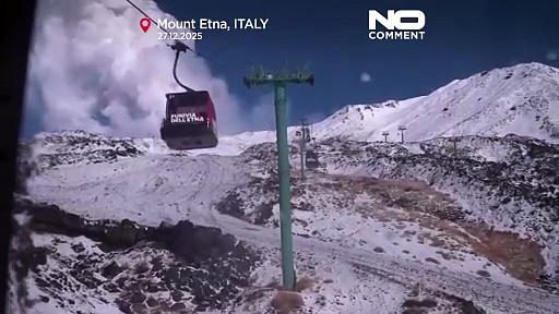Mount Etna erupts as skiers enjoy spectacle on the slopes