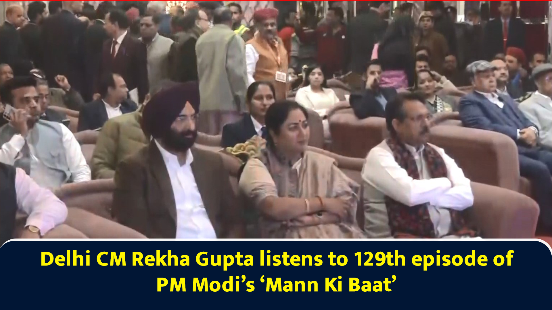 Delhi CM Rekha Gupta listens to 129th episode of PM Modi’s ‘Mann Ki Baat’