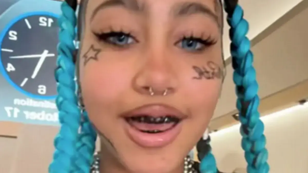 North West, 12, Rocks Diamond Shark Grillz on Instagram — Fans Sound ...