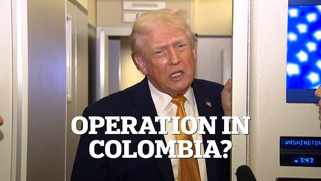 Trump suggests the US could take action in Colombia soon