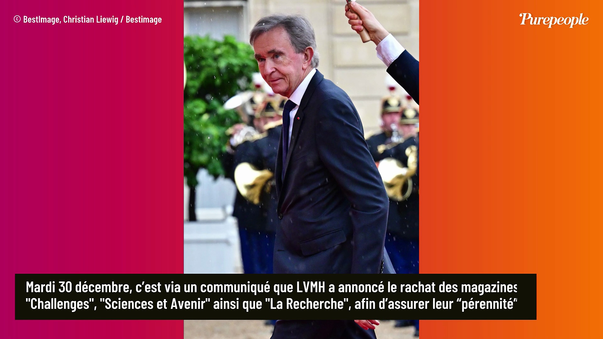 Bernard Arnault fait l’acquisition de trois fleurons des médias et ...