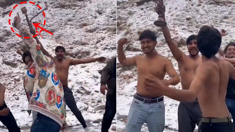 Viral video: Shirtless tourists dancing with hookahs in snow scar ...