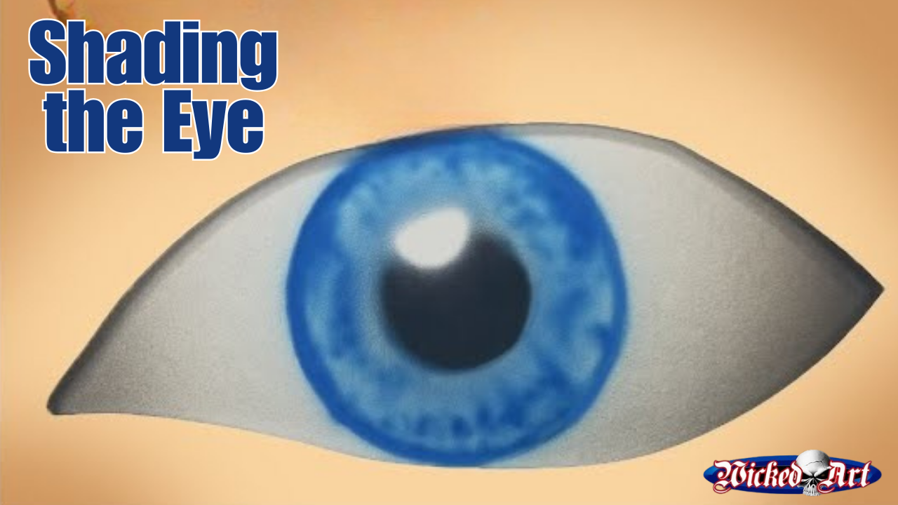 3D airbrush tutorial: Shading realistic eyes step-by-step