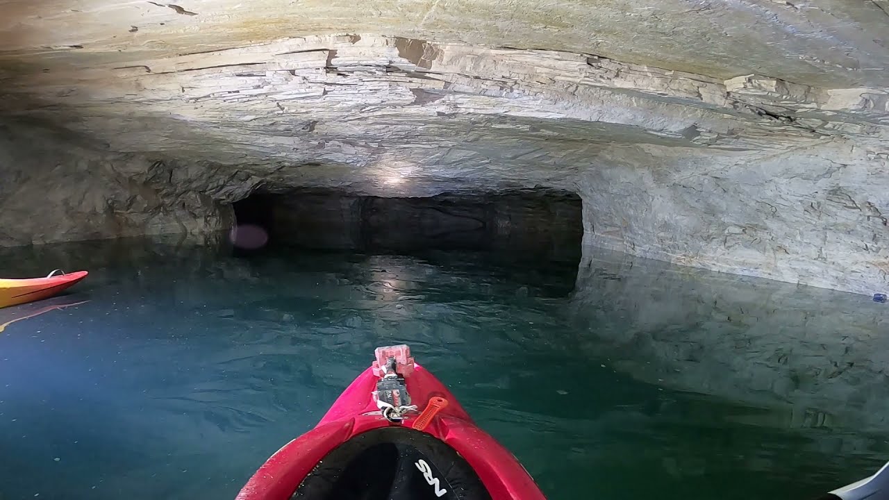 Someone left kayaks deep inside this underground mine