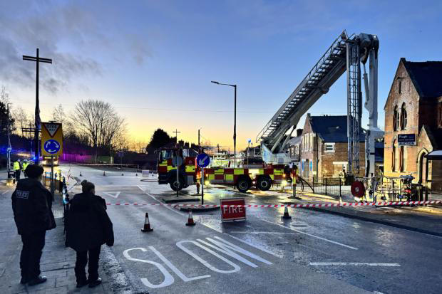 Pictures as firefighters tackle blaze at derelict Ferryhill pub