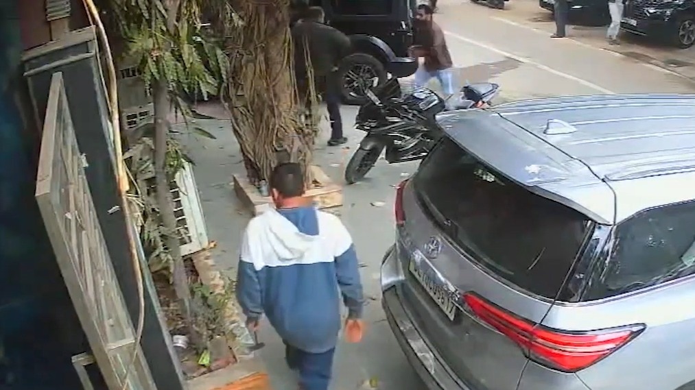 CCTV video: Father-son duo assaulted outside Delhi home, stripped naked