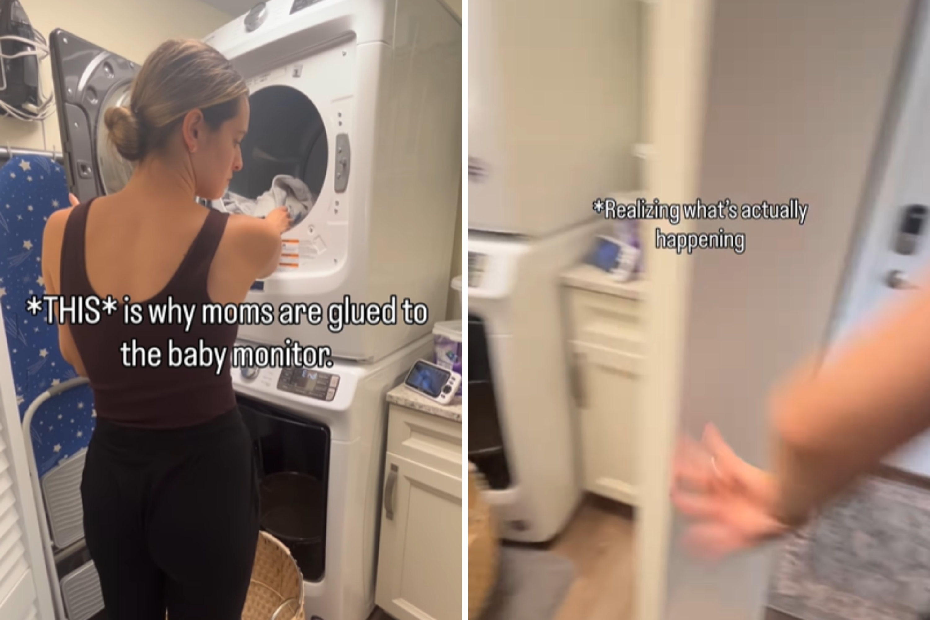 Mom is glued to watching baby monitor, horror as reason unfolds on camera