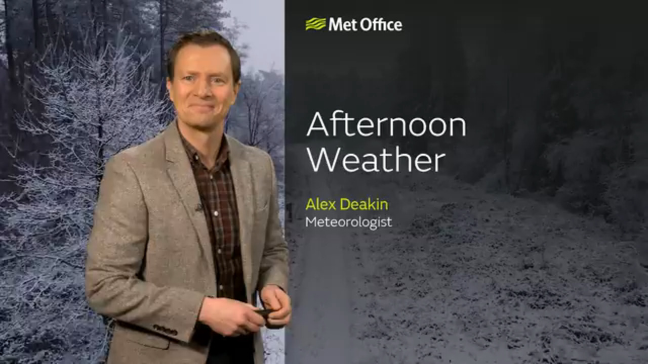 Met Office Monday afternoon weather forecast 05/01/2026