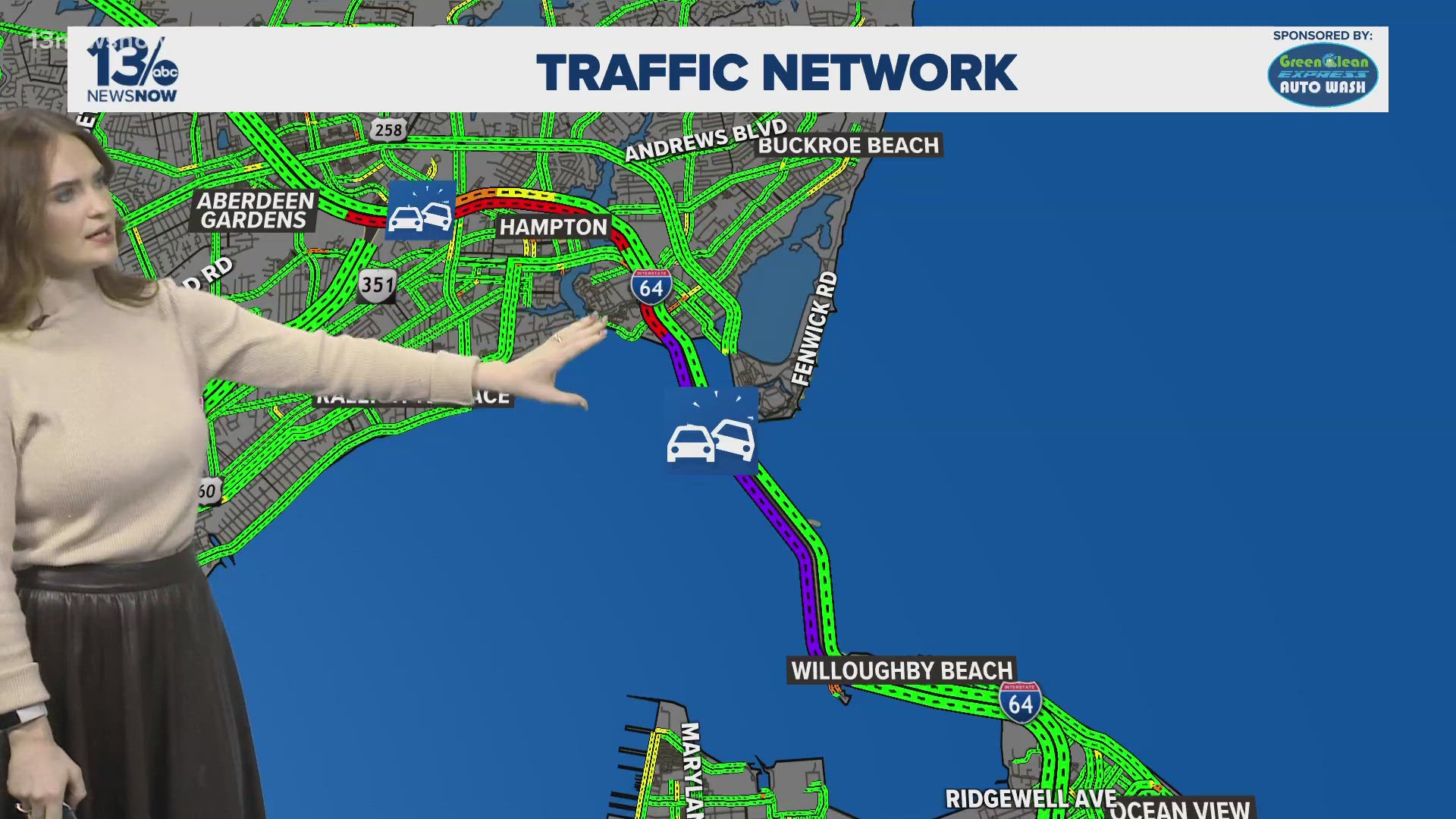 Traffic alert: Crashes on HRBT during morning rush hour