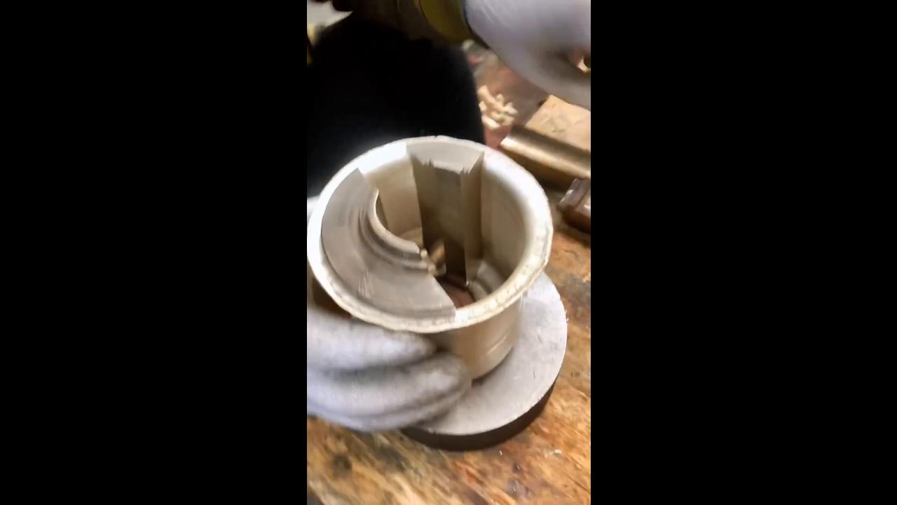 Making a luxurious silver metal cup adorned with artistic patterns