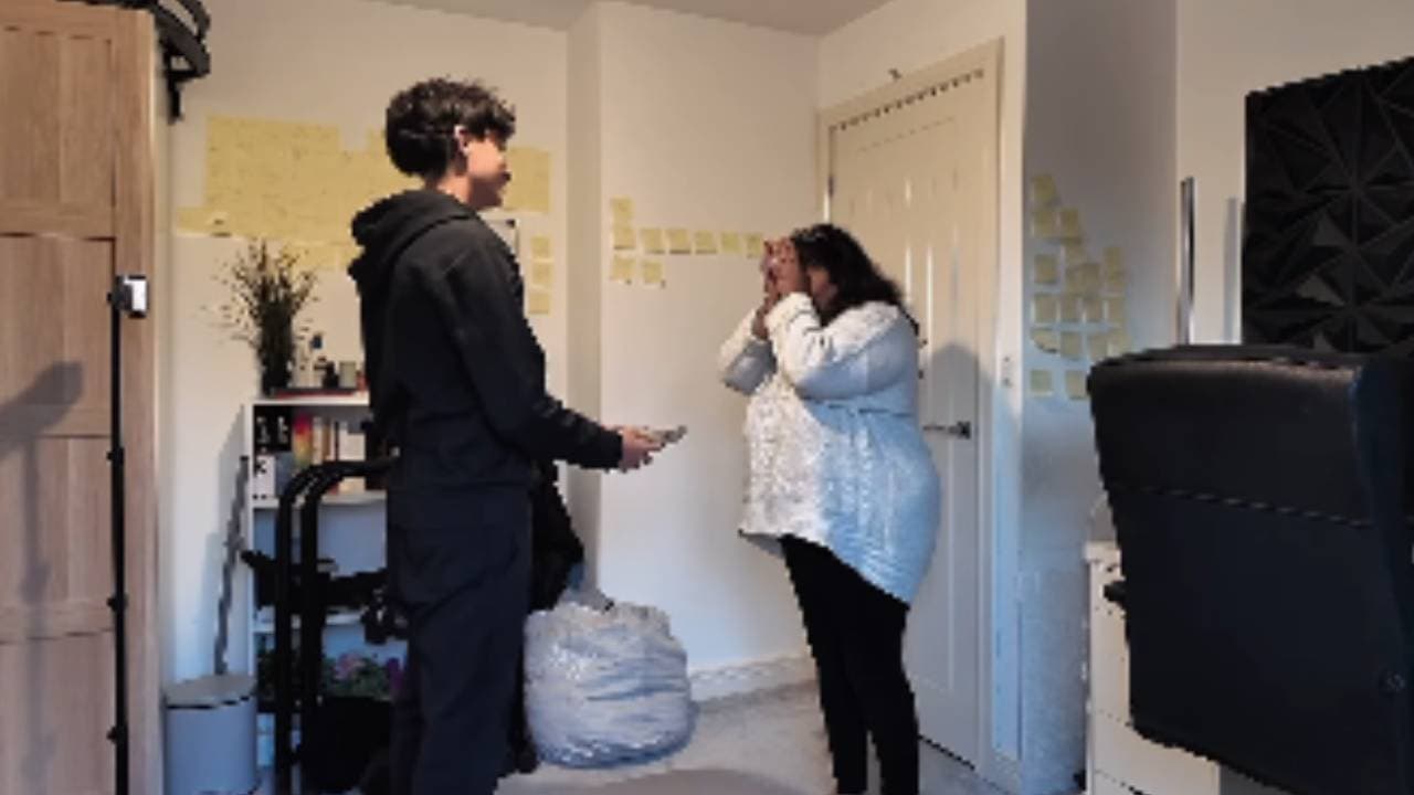 17-year-old son clears mom's Rs 12 lakh debt, her tears go viral (watch)