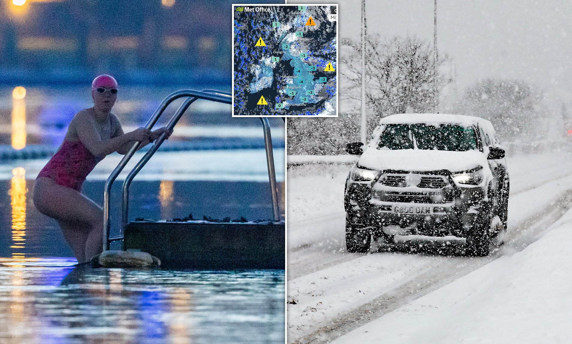 Arctic freeze grinds UK to a halt: Snow closes schools and roads on ...