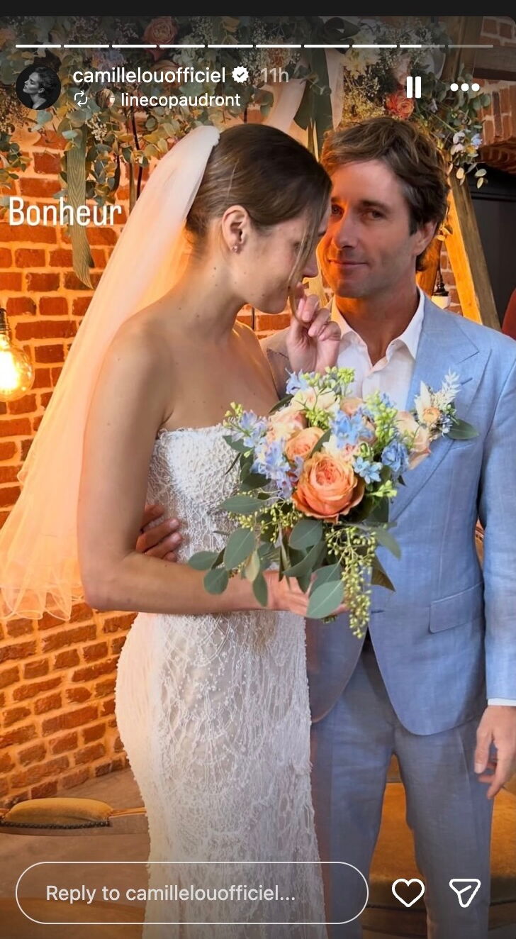 Camille Lou sublime mariée, l'actrice dévoile d'adorables clichés de ...