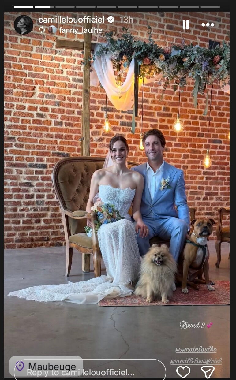 Camille Lou sublime mariée, l'actrice dévoile d'adorables clichés de ...