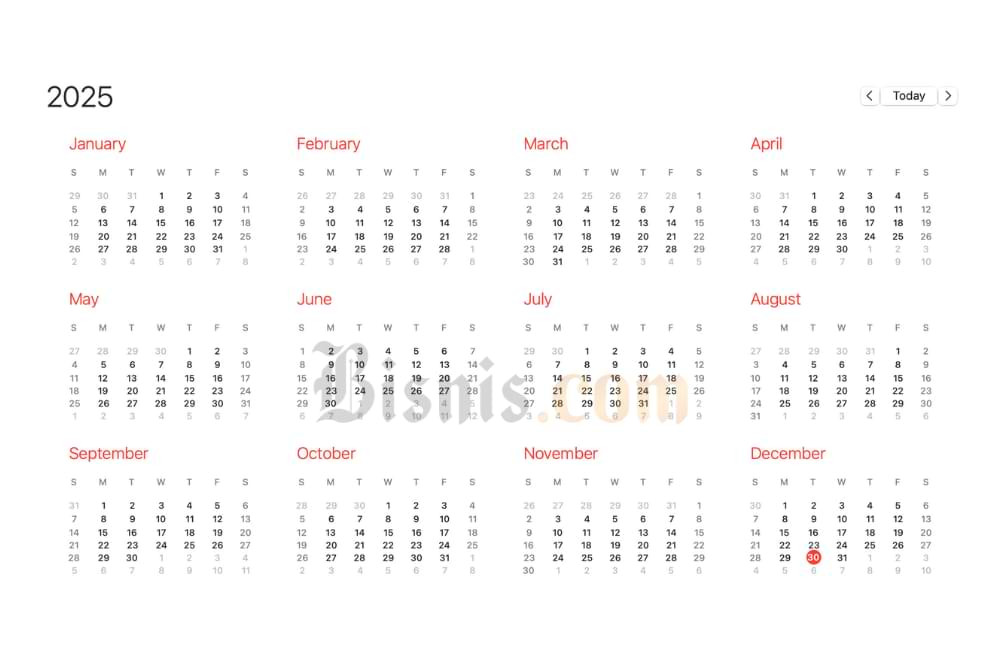 Kalender 2026: Hari libur nasional, cuti bersama, long weekend