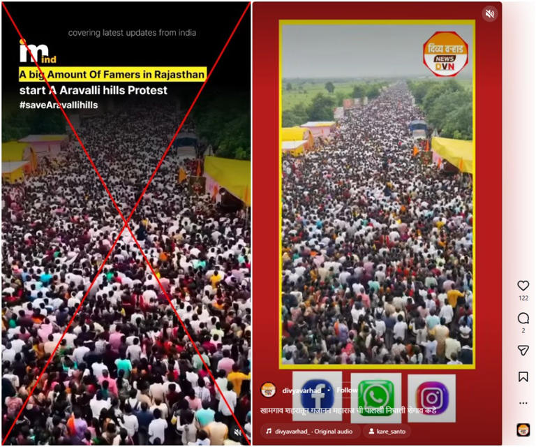 Footage shows pilgrimage and race crowd, not rally against Indian court ...