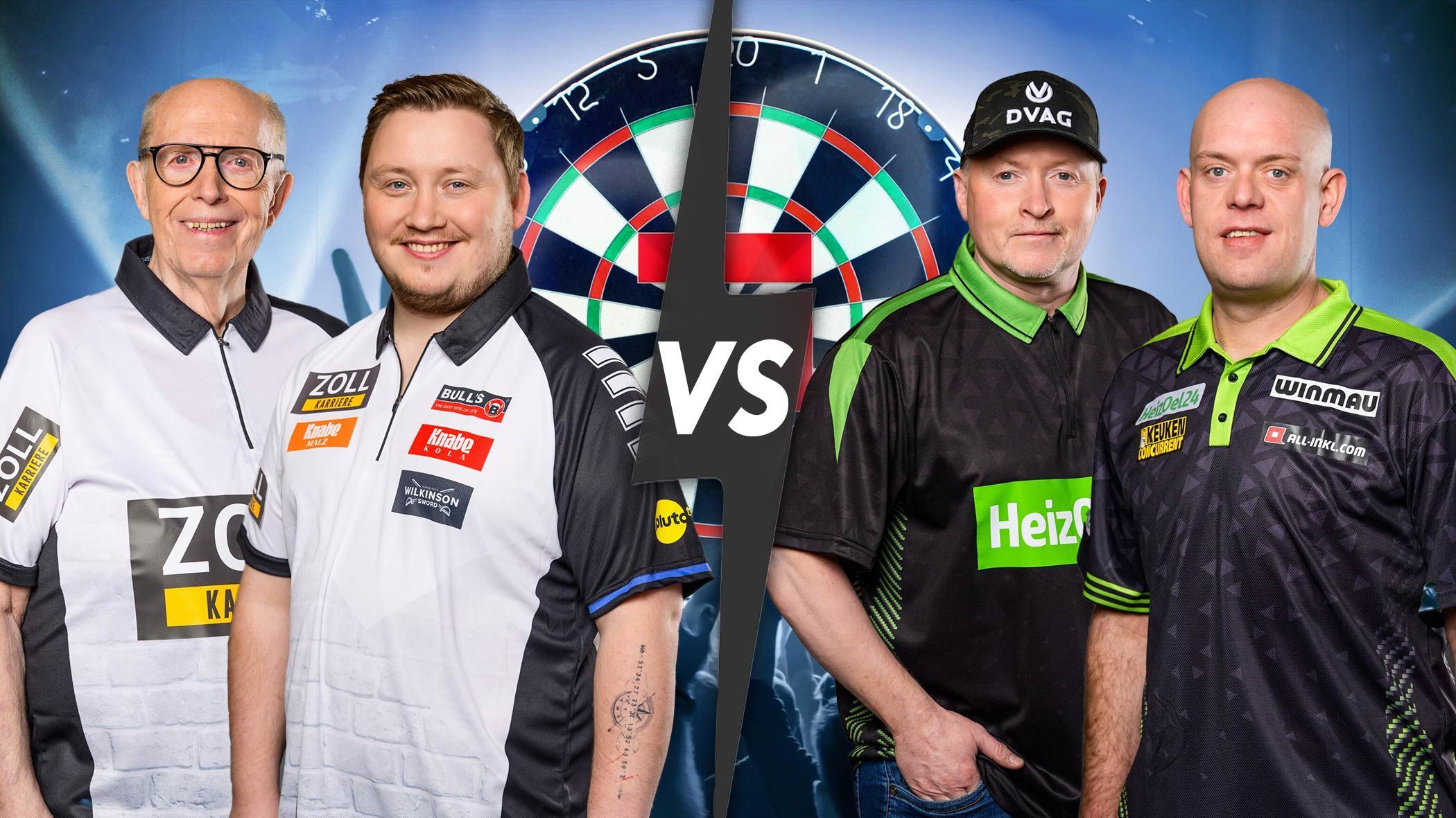 Gruppenphase: Reiner Calmund & Martin Schindler vs. Kelly & Michael van ...