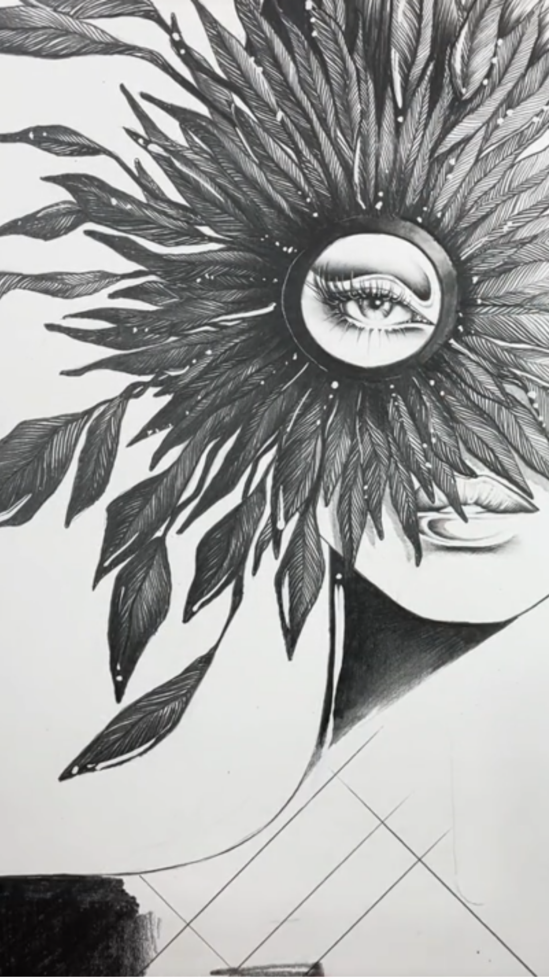 Watch the area feather illustration come to life