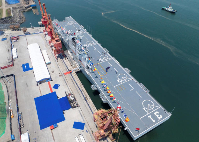 Satellites capture Chinese invasion ship after drills near Taiwan