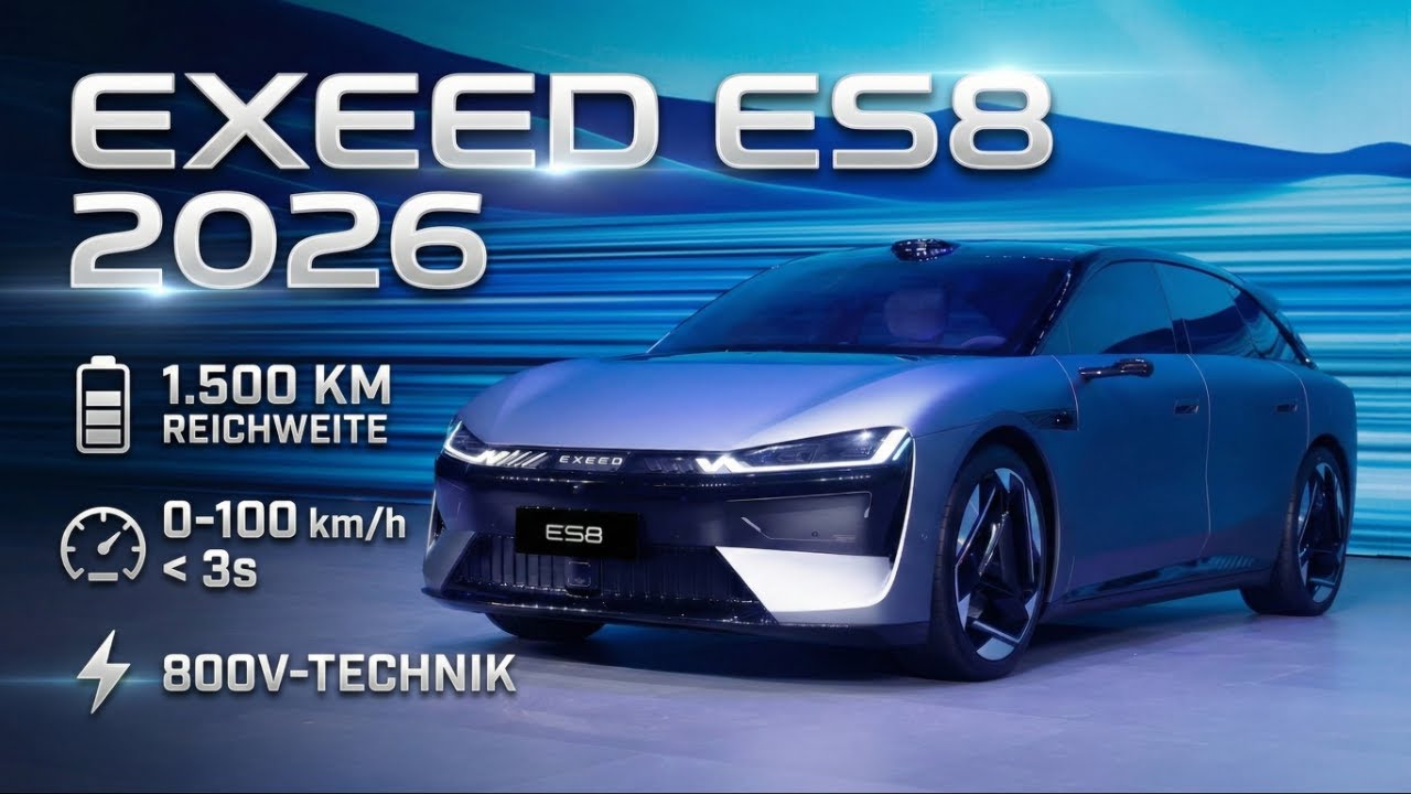 Chery Exeed ES8: 800V-Technik, 0–100 in unter 3 Sek., Allradlenkung