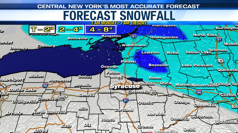 A bit more snow Monday followed by a thaw