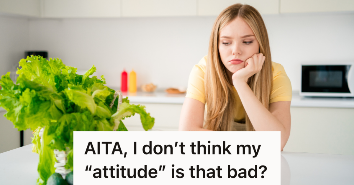 Teenage girl makes a small mess while eating dinner, but her picky mom ...