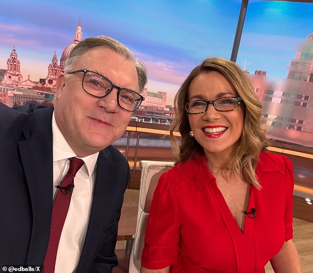 GMB's 'cramped' new studio sees hosts Ed Balls and Susanna Reid having ...