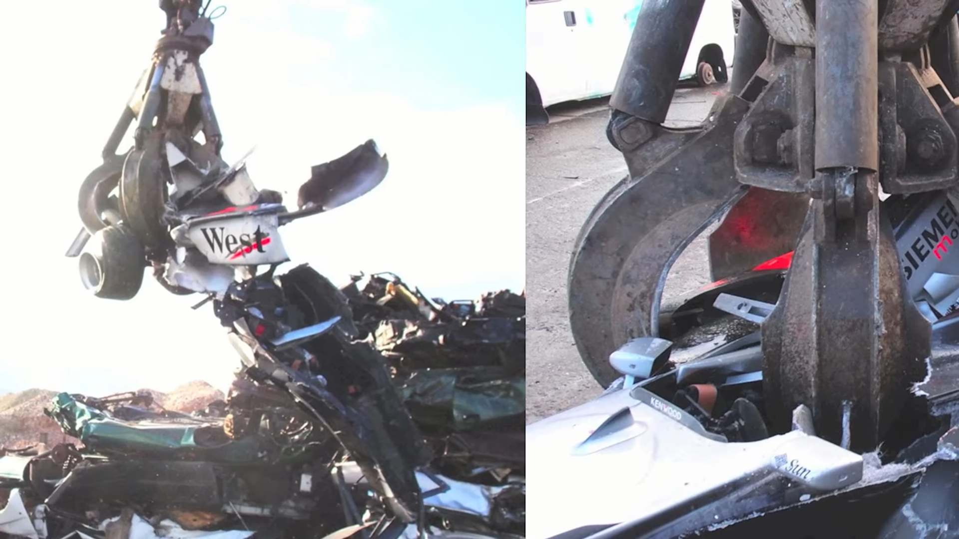 Why are Formula 1 cars being crushed