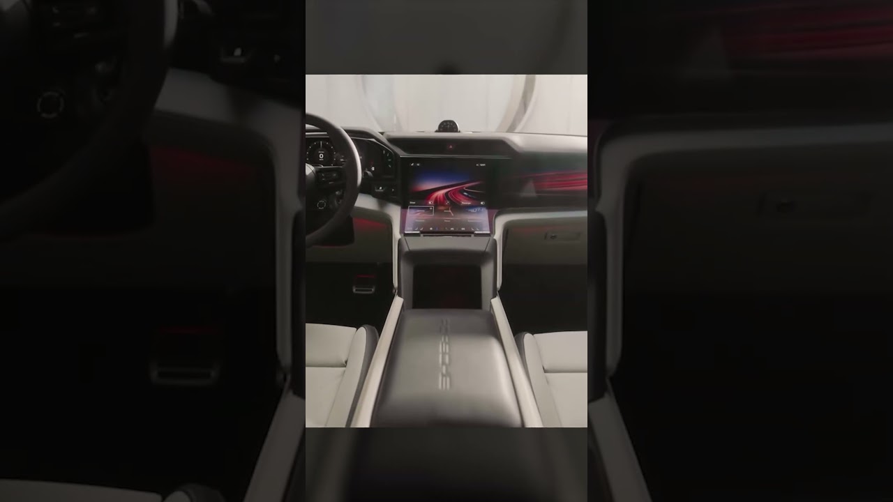 Porsche reveals a massive curved dashboard display for Cayenne EV