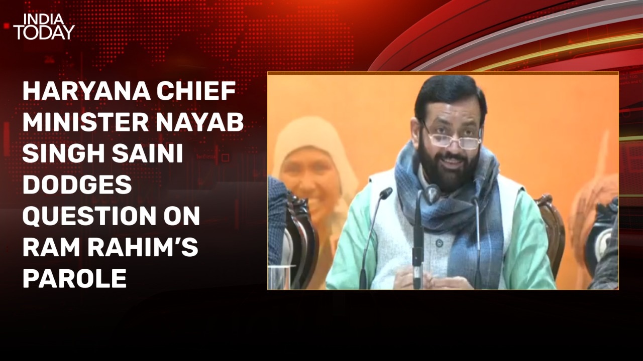 Nayab Saini abruptly ends press briefing on being asked about Ram Rahim ...
