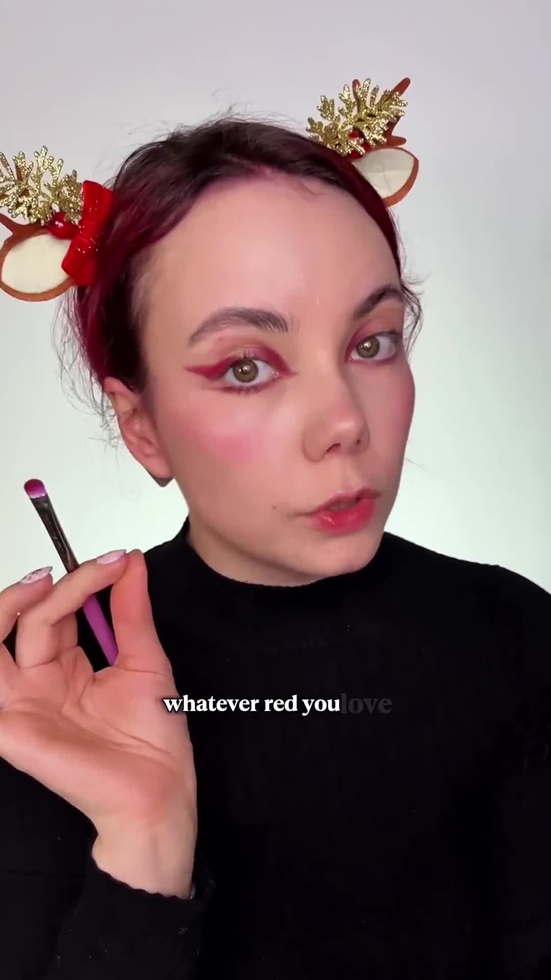 Lucky colors of 2026 with a red fire makeup tutorial