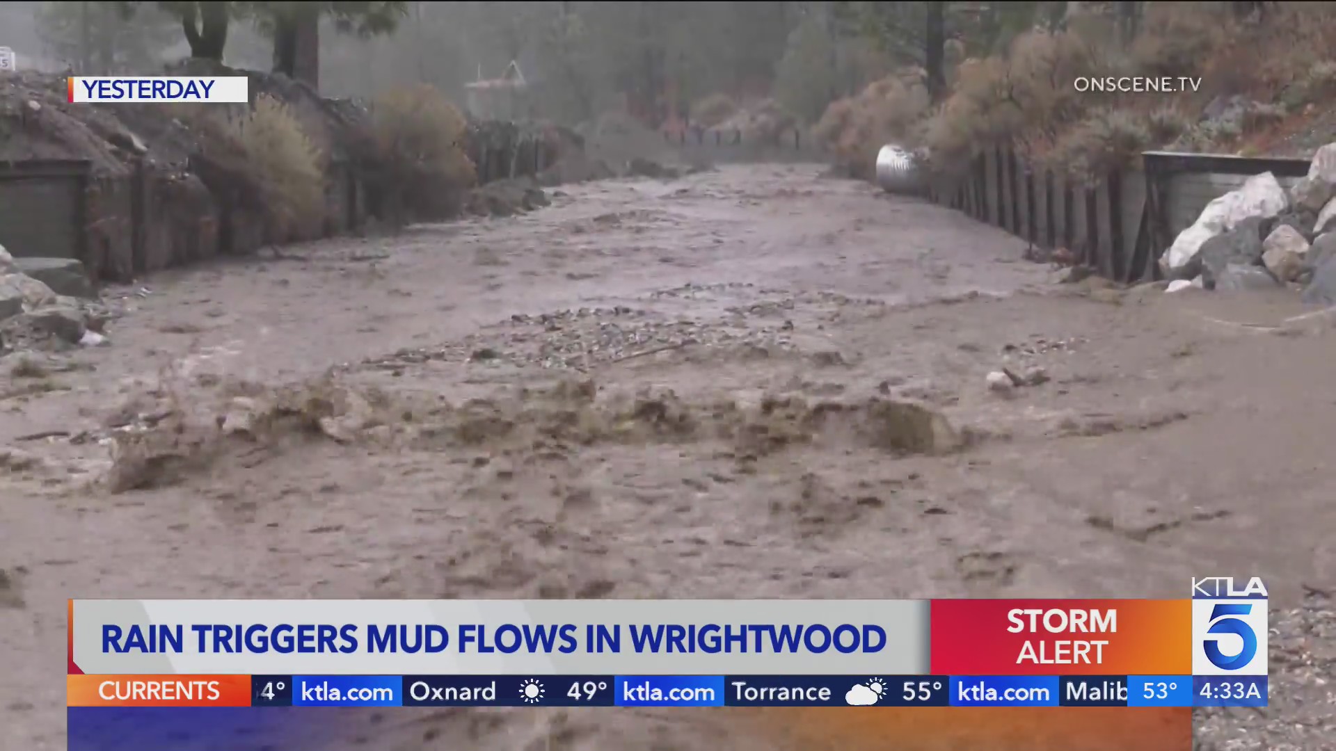 Weekend storm triggers new mud flows in Wrightwood