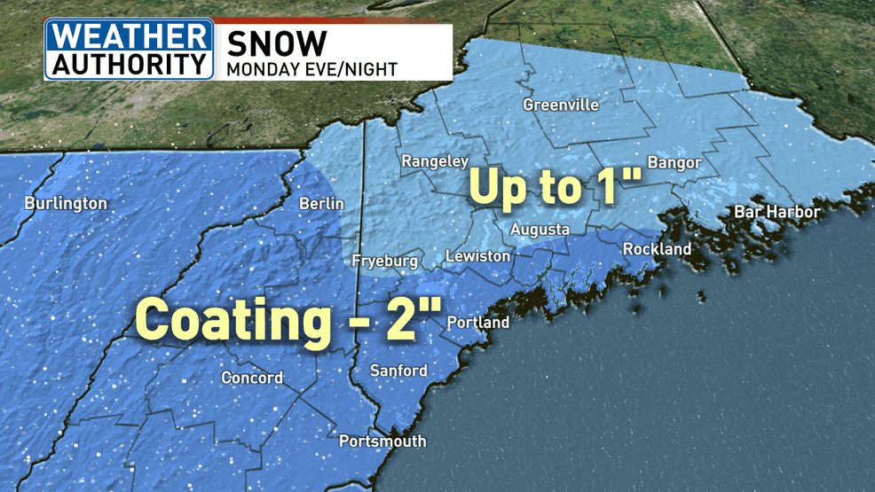 Snow, wintry mix, and rain ahead for the first full week of 2026 in Maine