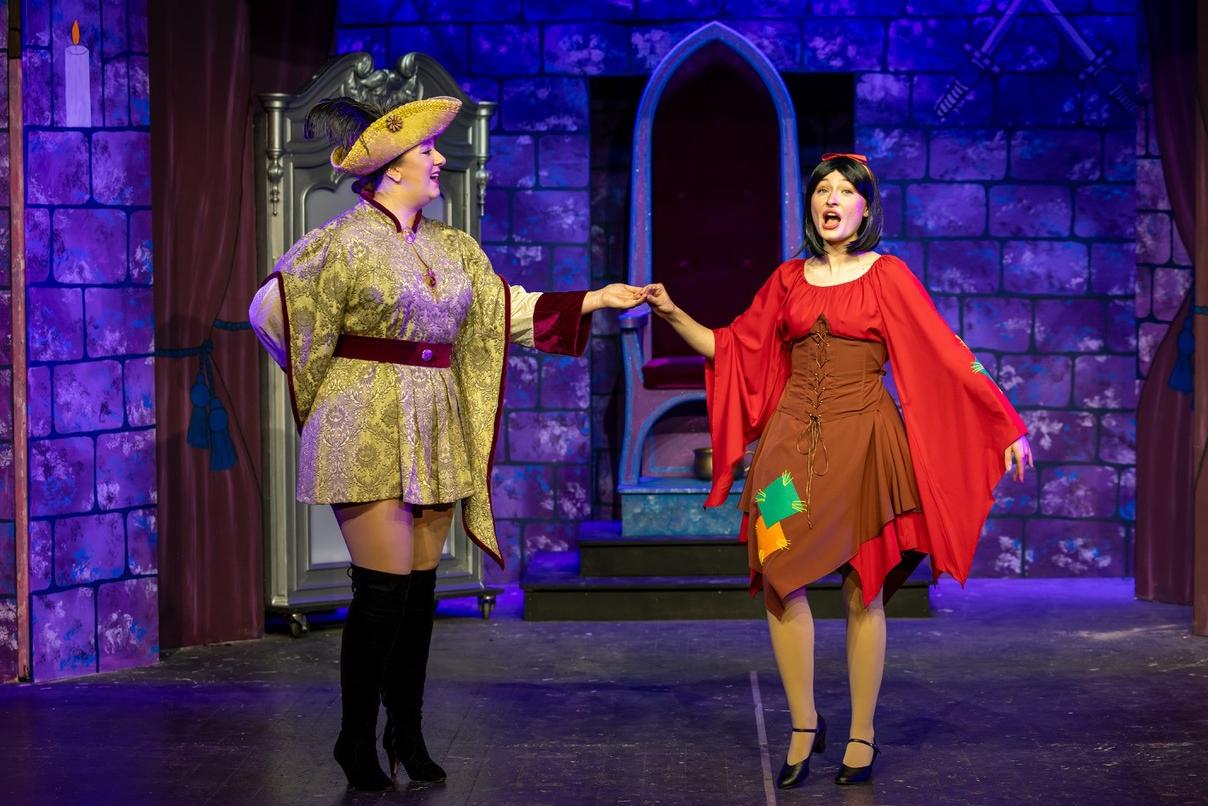 Oh yes, it is - curtain due up on pantomime Snow White at Pickering's ...