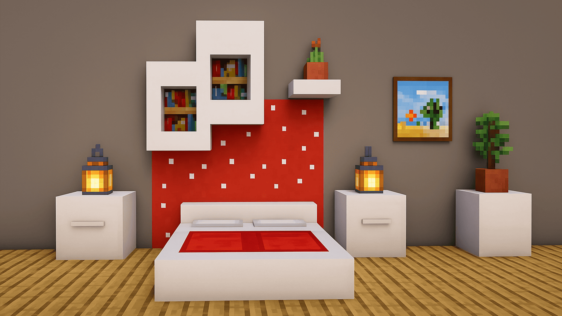 How to build a strawberry bed in Minecraft