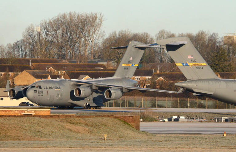 American military planes spotted in RAF airfield amid rising tensions