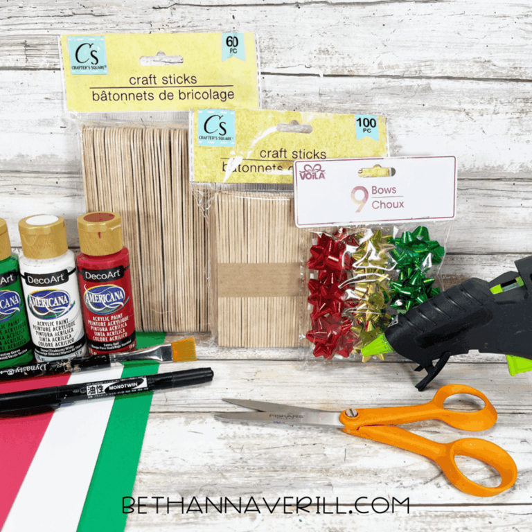 Christmas gift popsicle stick craft