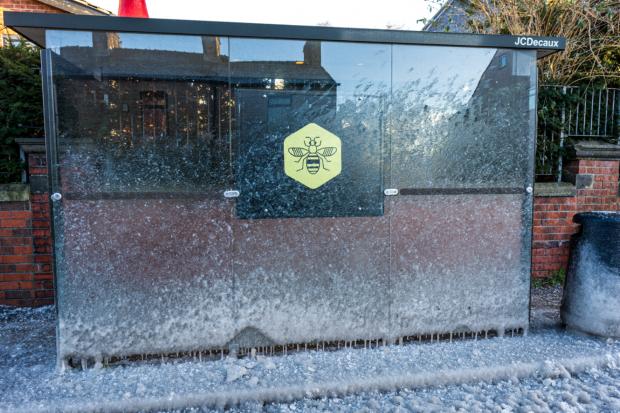 Water leak causes 'hazardous' icy conditions at bus stop