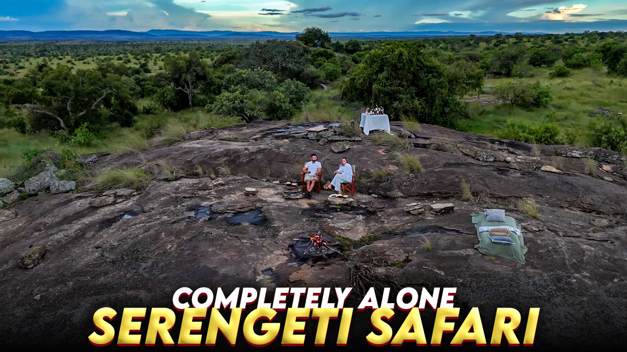 A safari with no one else completely alone in the Serengeti