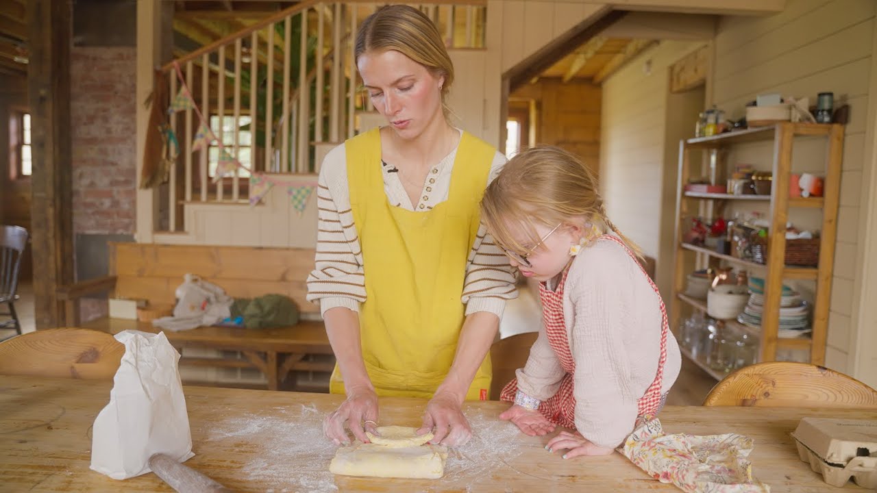 Making sausage rolls with the kids