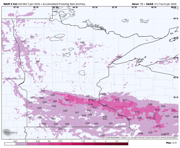 Freezing rain could prompt ice storm warning later Monday in Minnesota ...