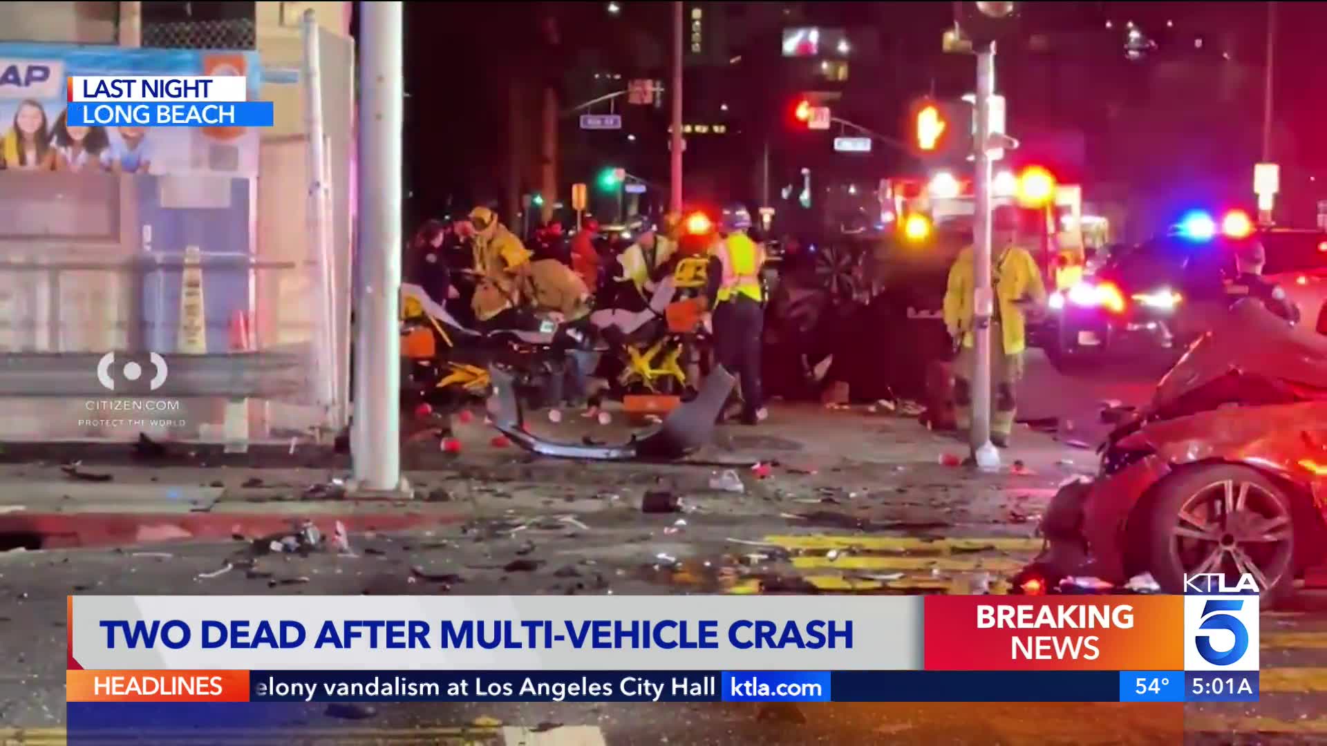 Man, woman killed in multi-vehicle hit-and-run crash in Long Beach