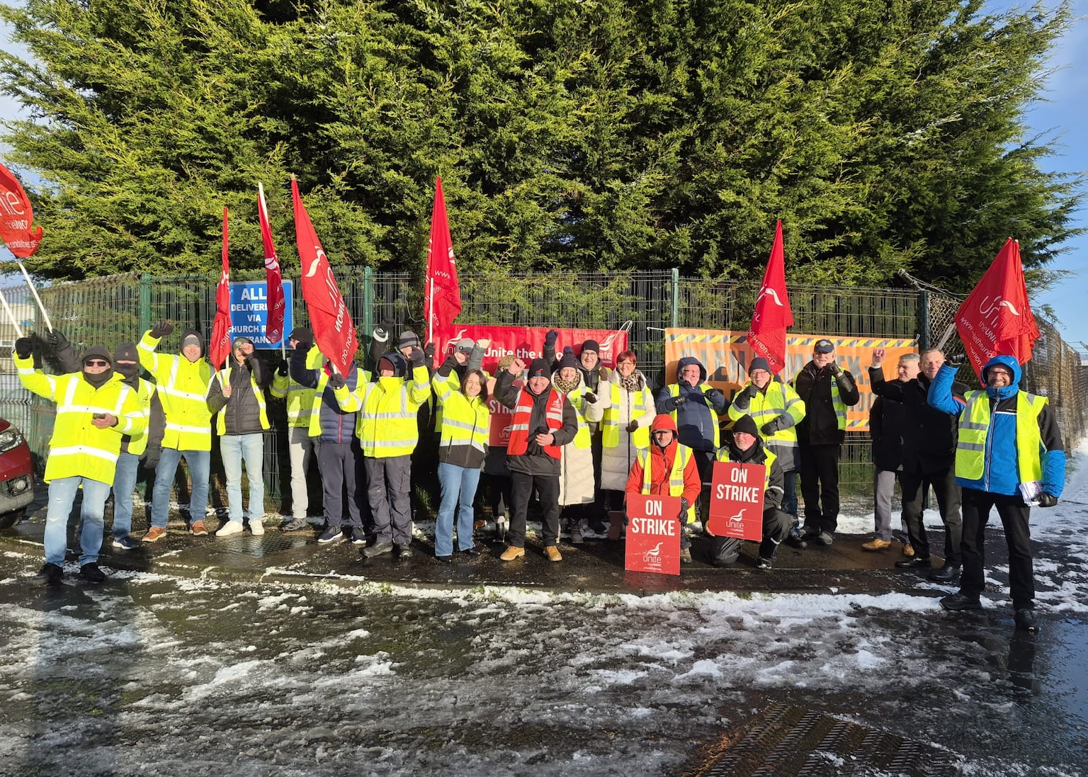 CO Armagh workers brave snow and ice for two-day strike over pay